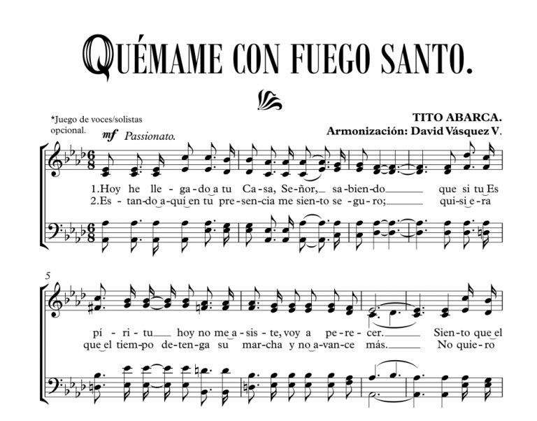GRANDES Y MARAVILLOSAS SON TUS OBRAS. | Partitura Coral | Coro IEP