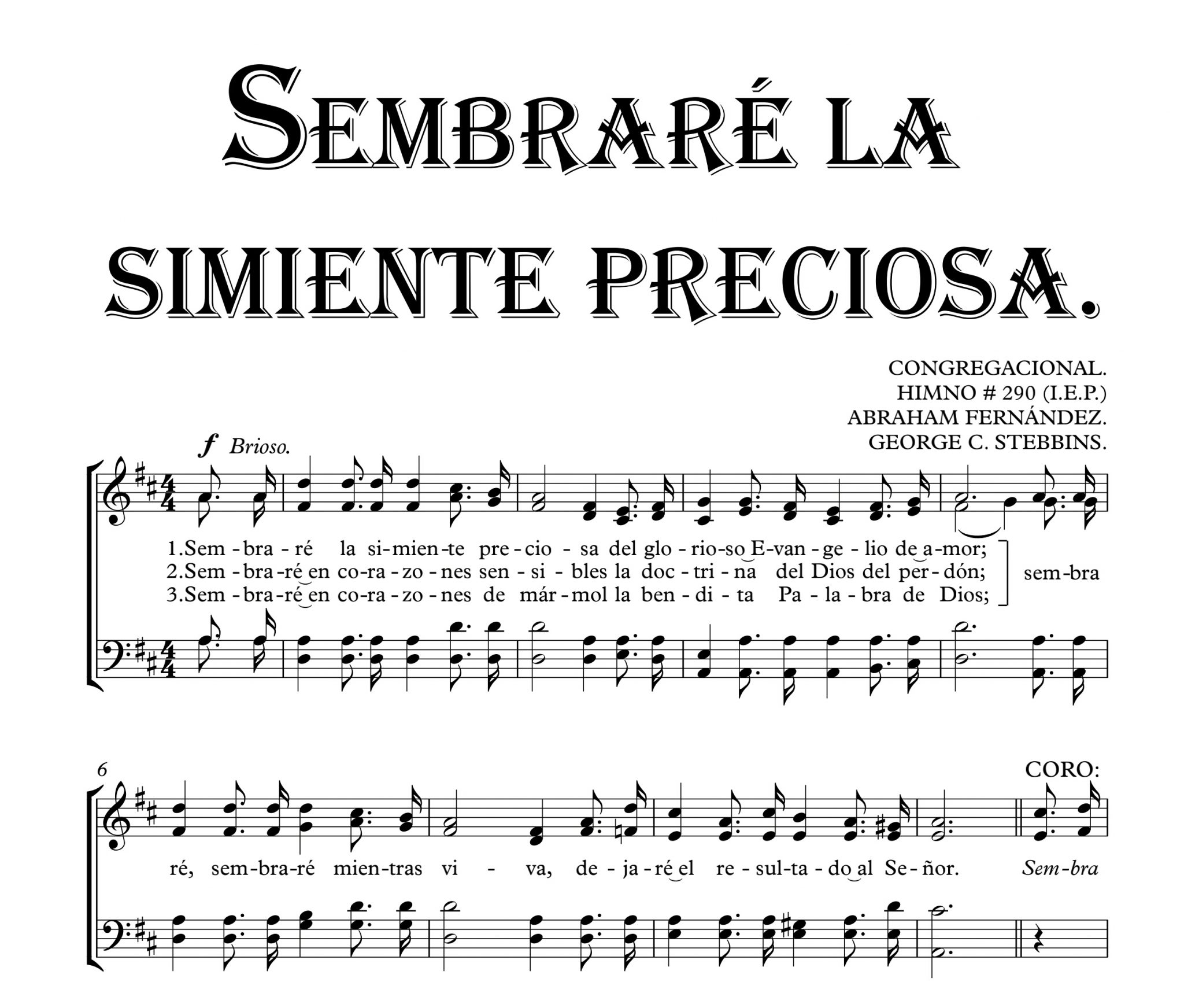 ESTAD POR CRISTO FIRMES 】| Partitura Coral | Coro IEP